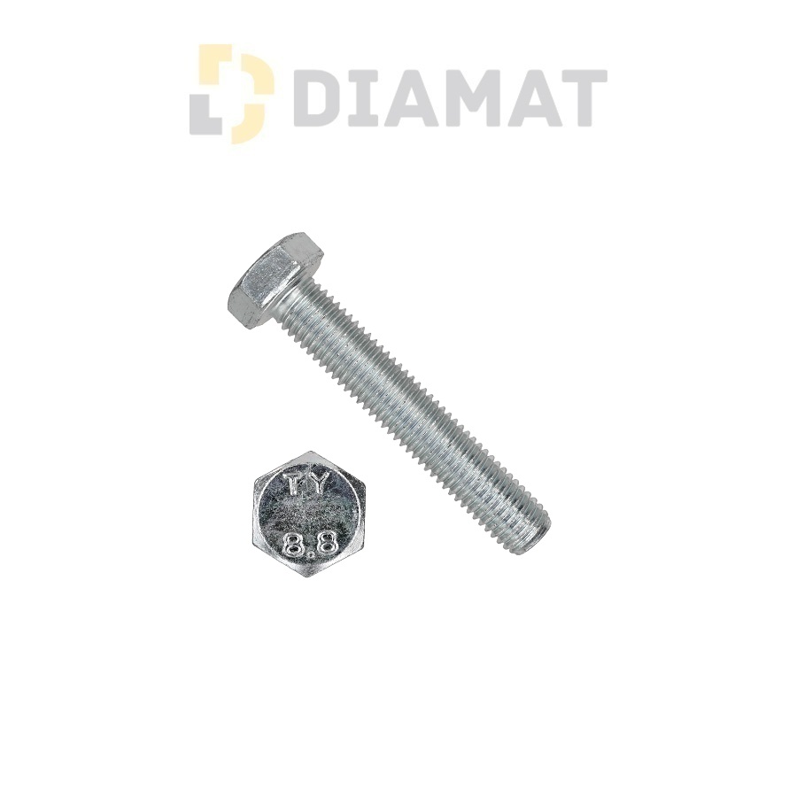 Skrutka so šesťhrannou hlavou - DIN 933 ZN 8.8 | premajstrov.sk
